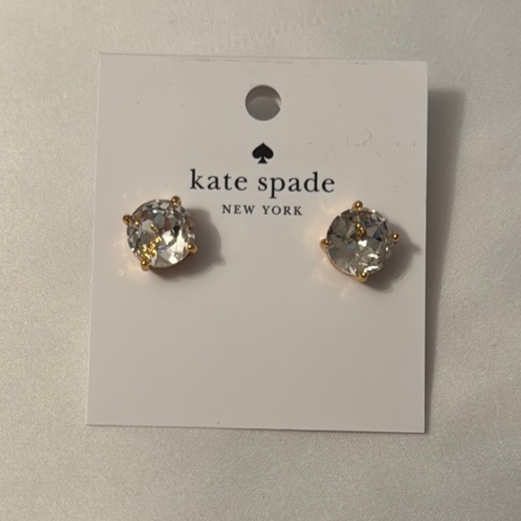 kate spade | Jewelry | Kate Spade Crystal Gold Stud Earrings Nwt | Poshmark